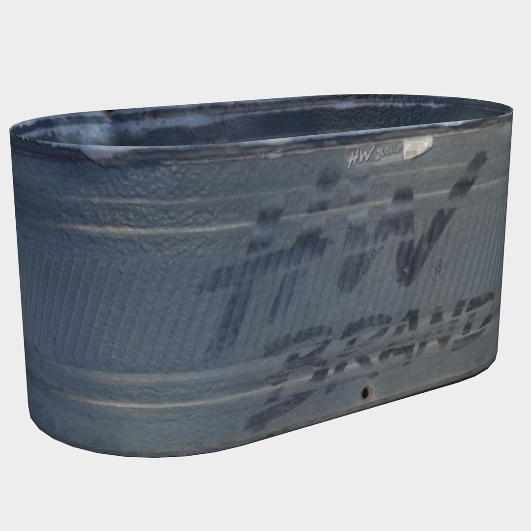 Metal water trough 3D model - TurboSquid 1237929