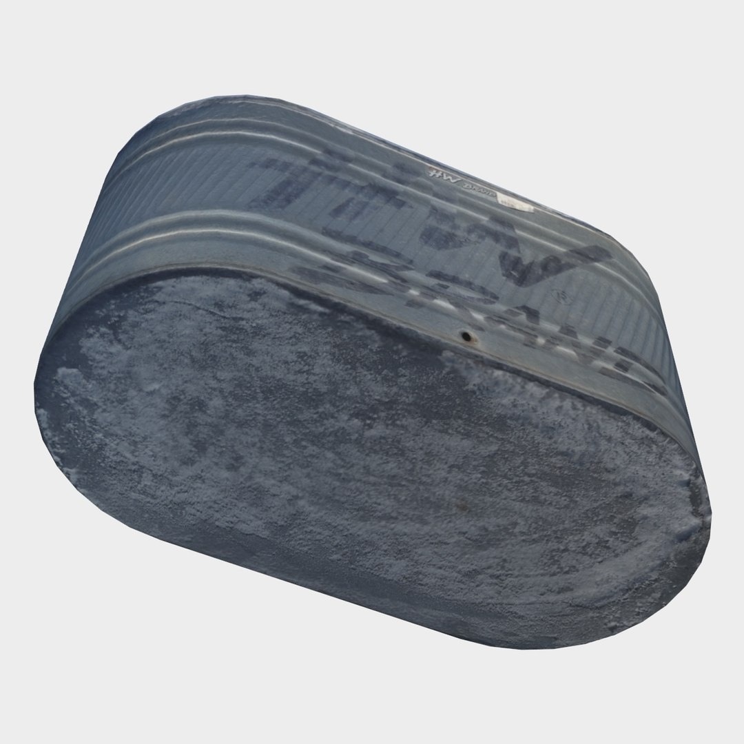 Metal water trough 3D model - TurboSquid 1237929