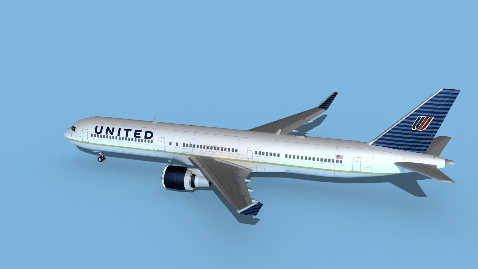 3D Boeing 767-400 United Airlines 3 Model - TurboSquid 1912377