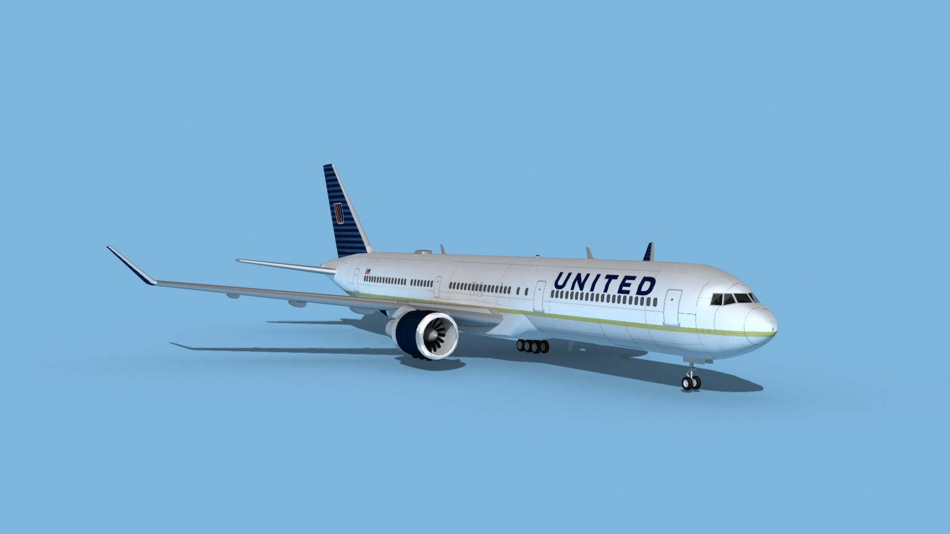 3D Boeing 767-400 United Airlines 3 Model - TurboSquid 1912377