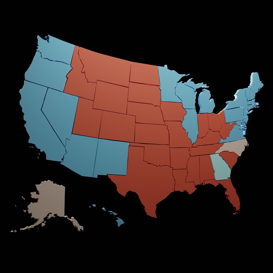 3D Modeled Maps Election 2020 - TurboSquid 1646135