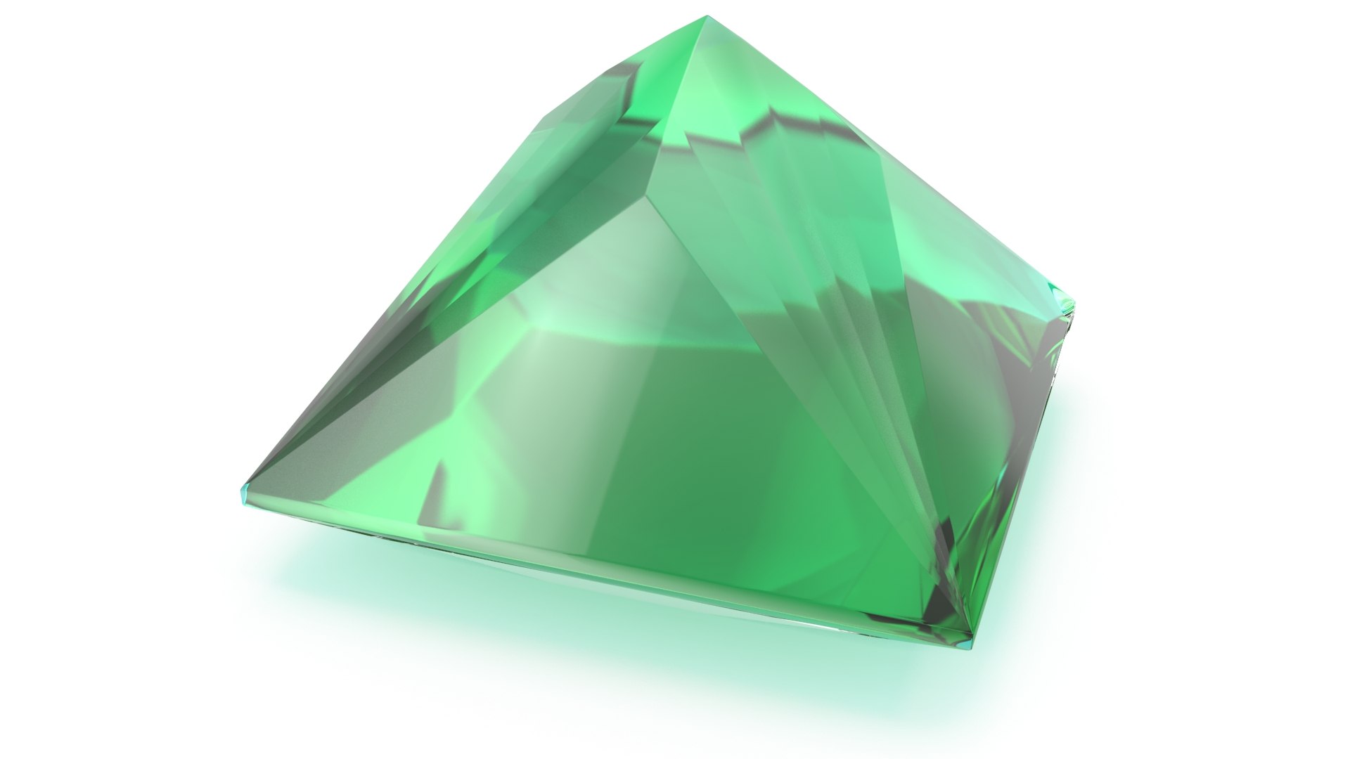 Princess Cut Emerald 3D Model - TurboSquid 1860311