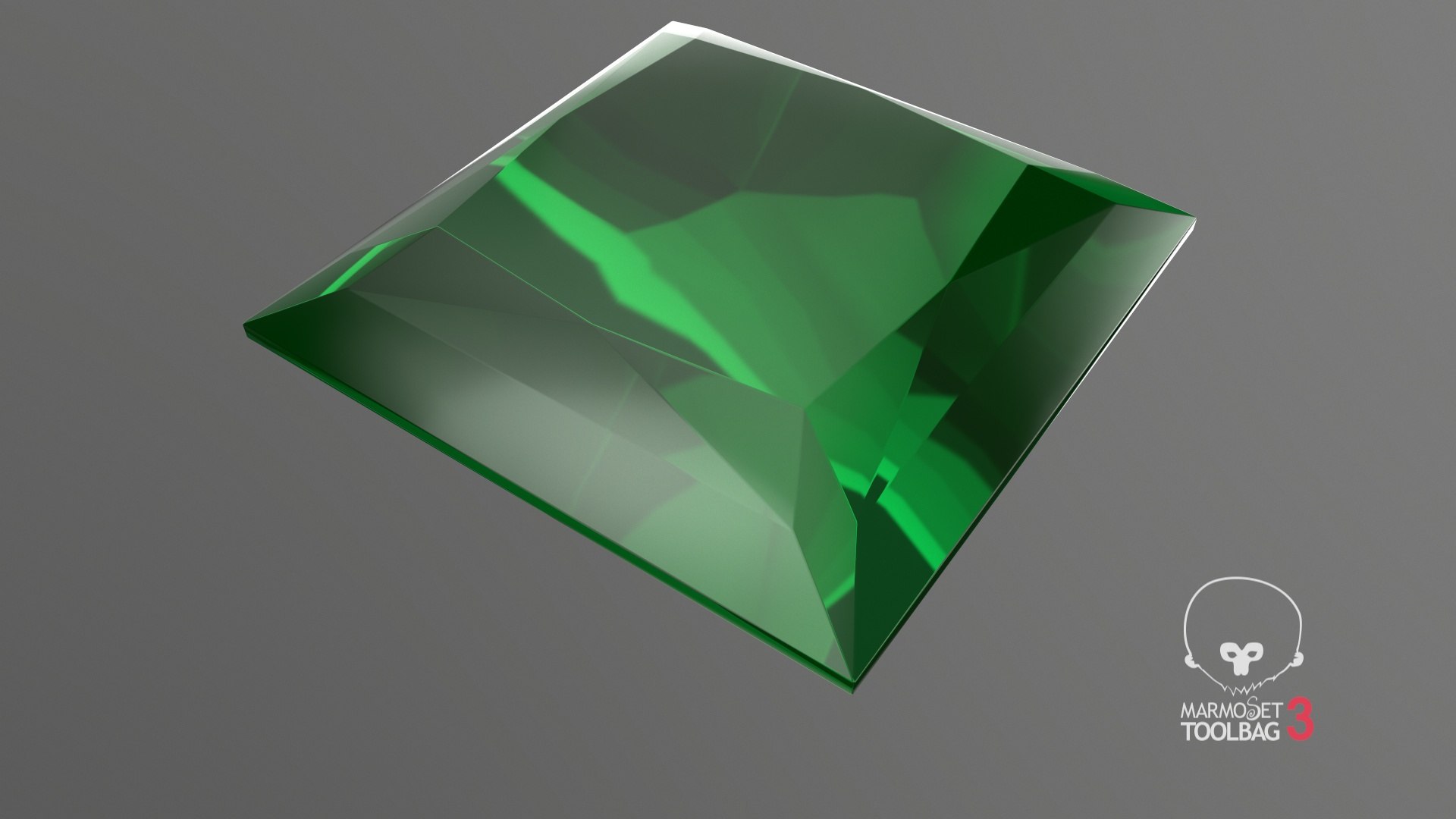 Princess Cut Emerald 3D model - TurboSquid 1860311