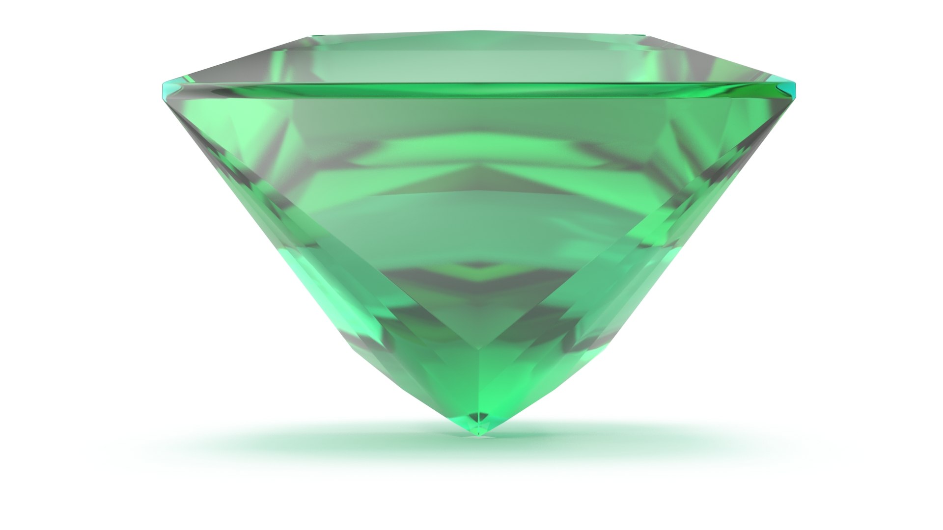 Princess Cut Emerald 3D model - TurboSquid 1860311
