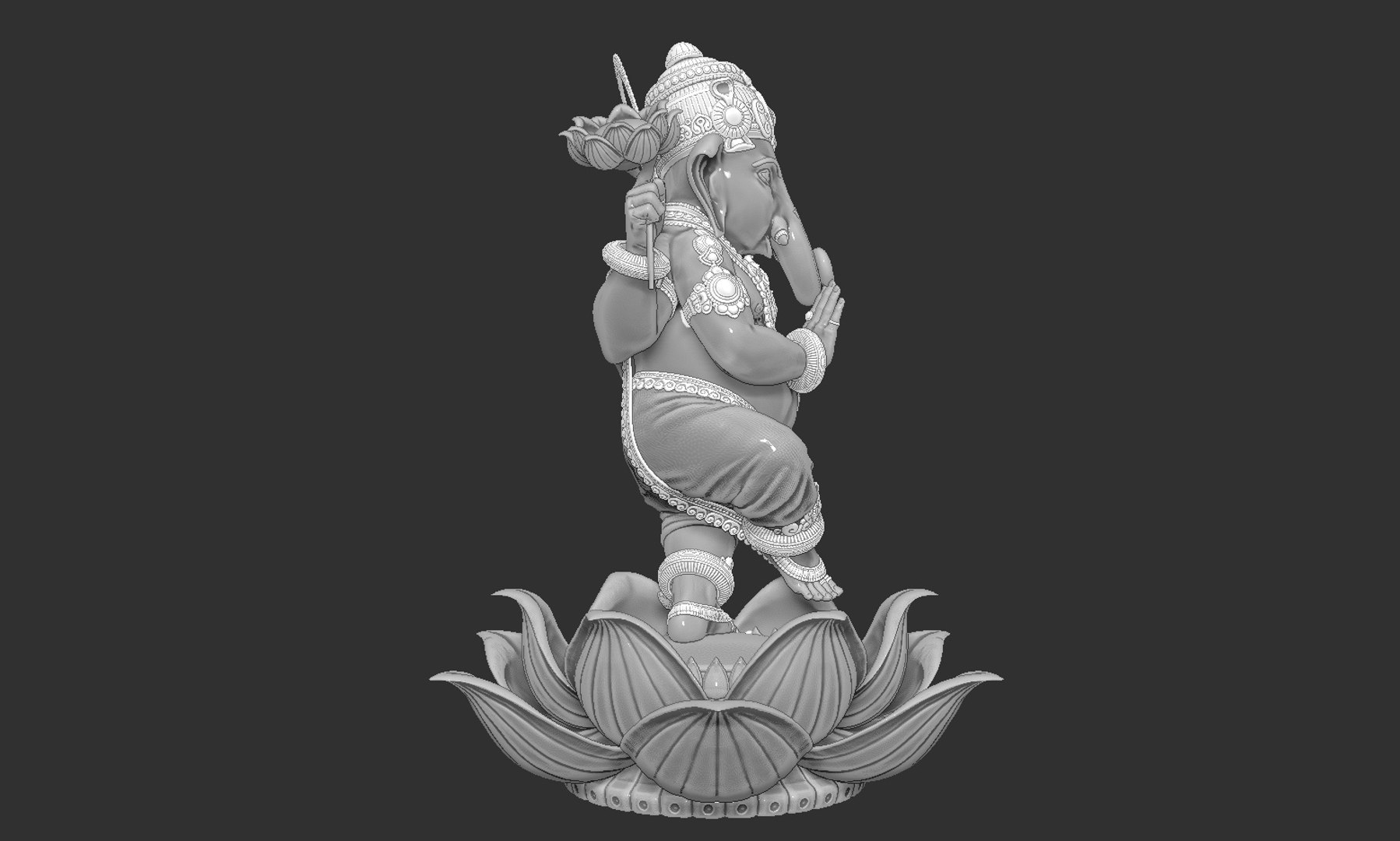 3d Ganesh Sculpture Model