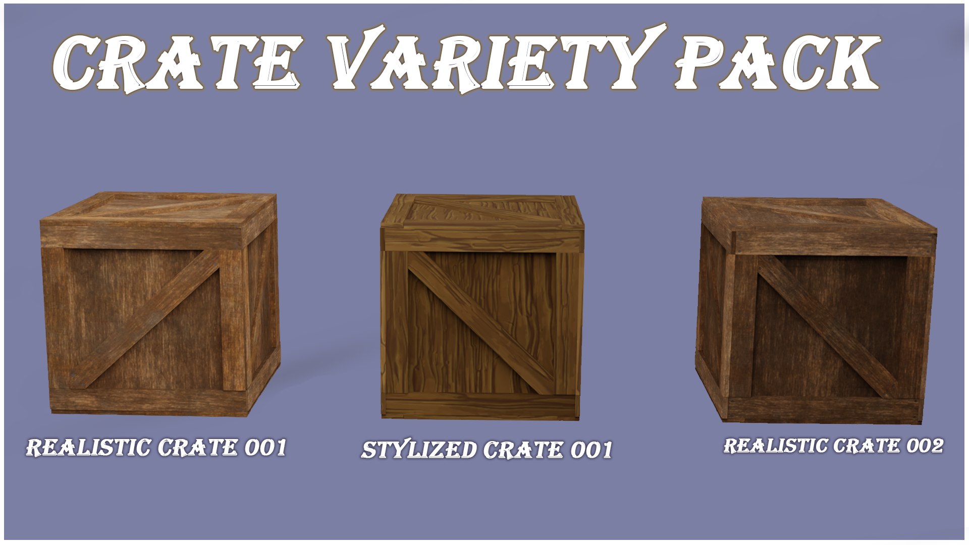 3D Crate Variety Pack Model - TurboSquid 2259341