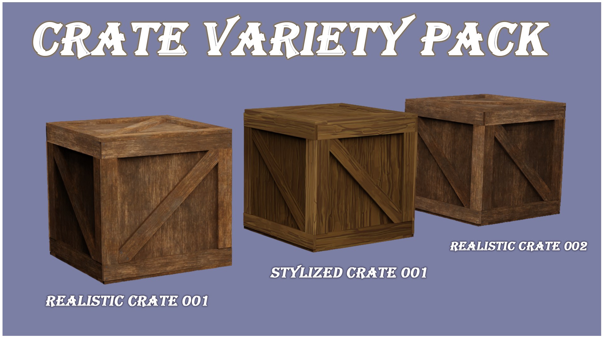 3D Crate Variety Pack Model - TurboSquid 2259341