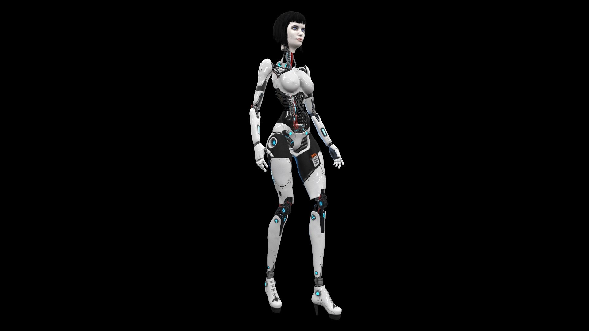 Cyborg Girl 3D - TurboSquid 1769186