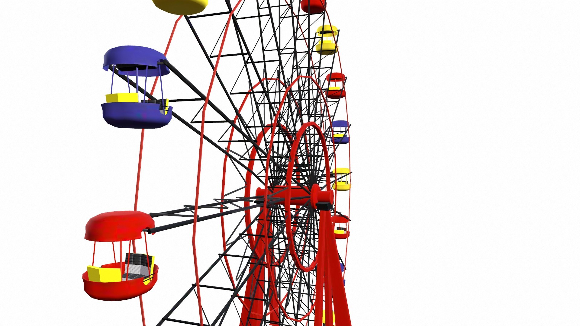 Amusement Park Ferris Wheel Model - TurboSquid 2358485