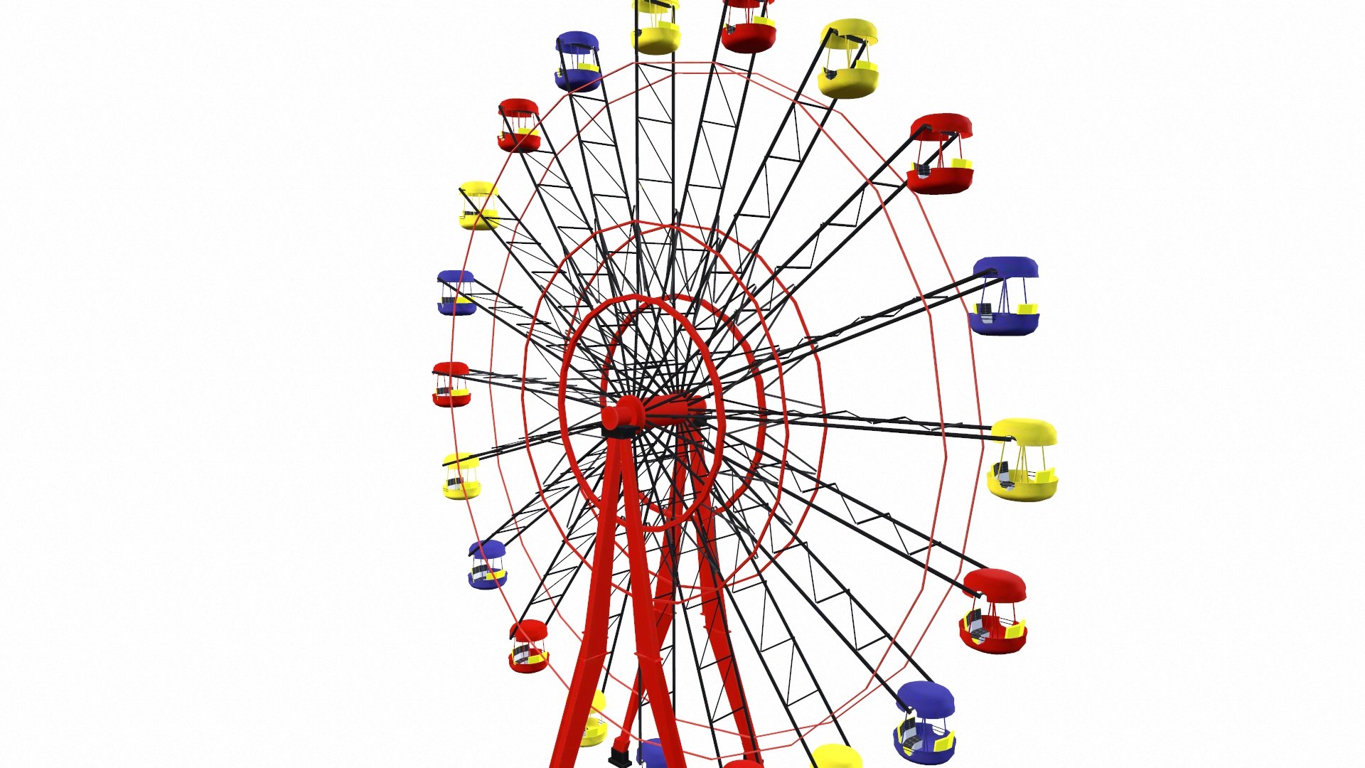 Amusement Park Ferris Wheel Model - TurboSquid 2358485