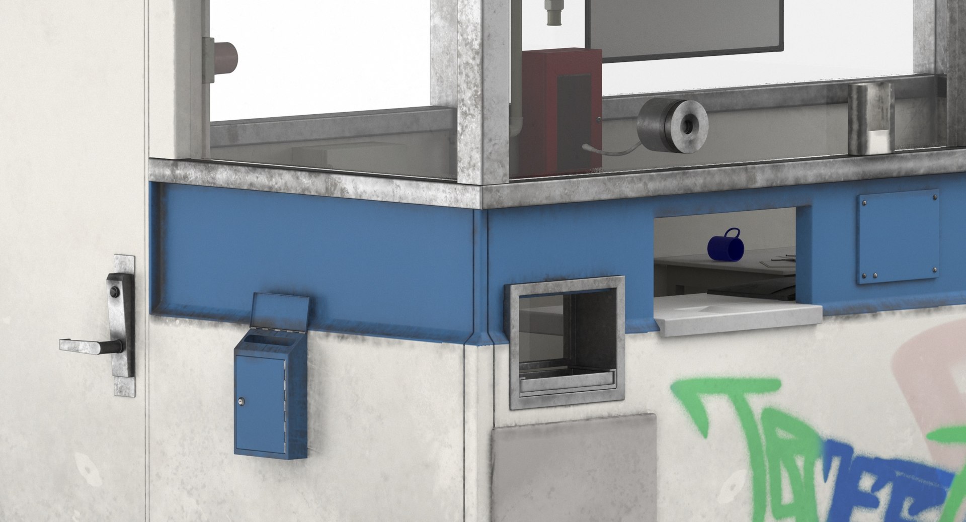 3D Subway Token Booth Damaged - TurboSquid 2071258