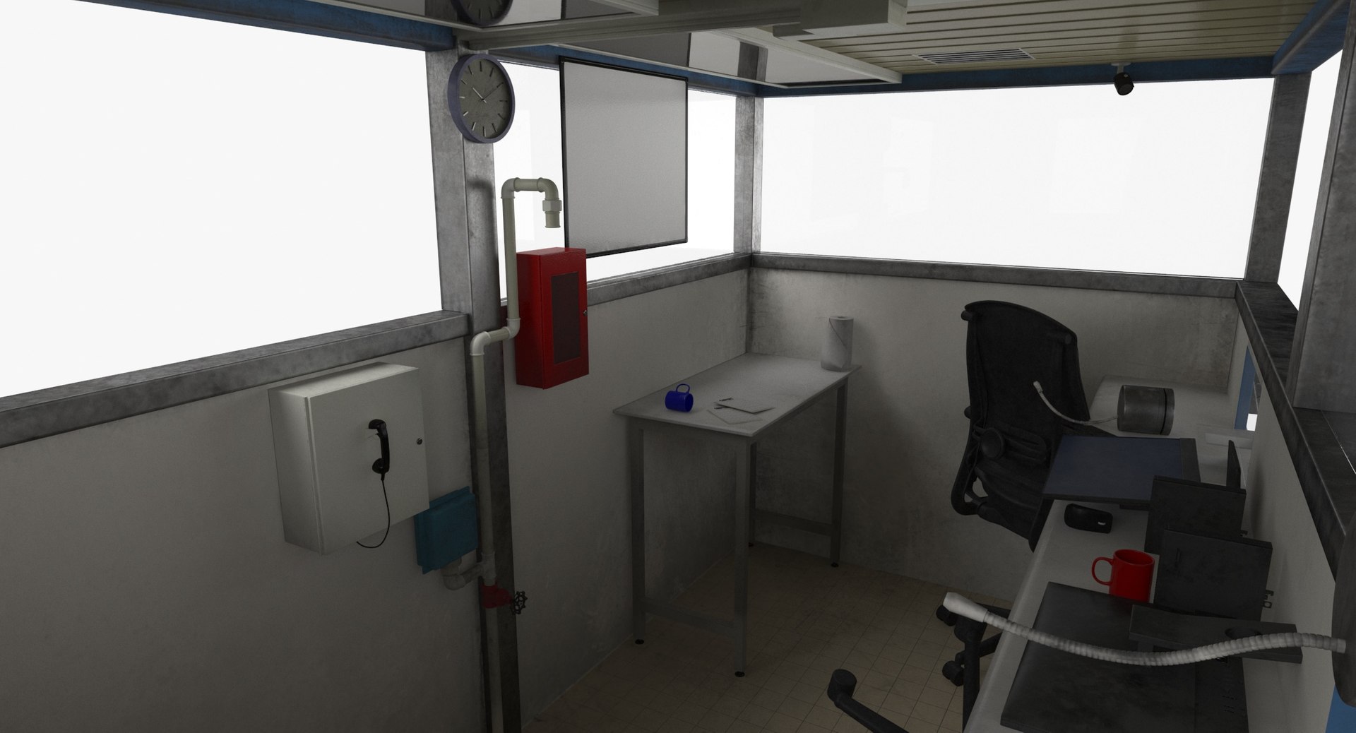 3D Subway Token Booth Damaged - TurboSquid 2071258