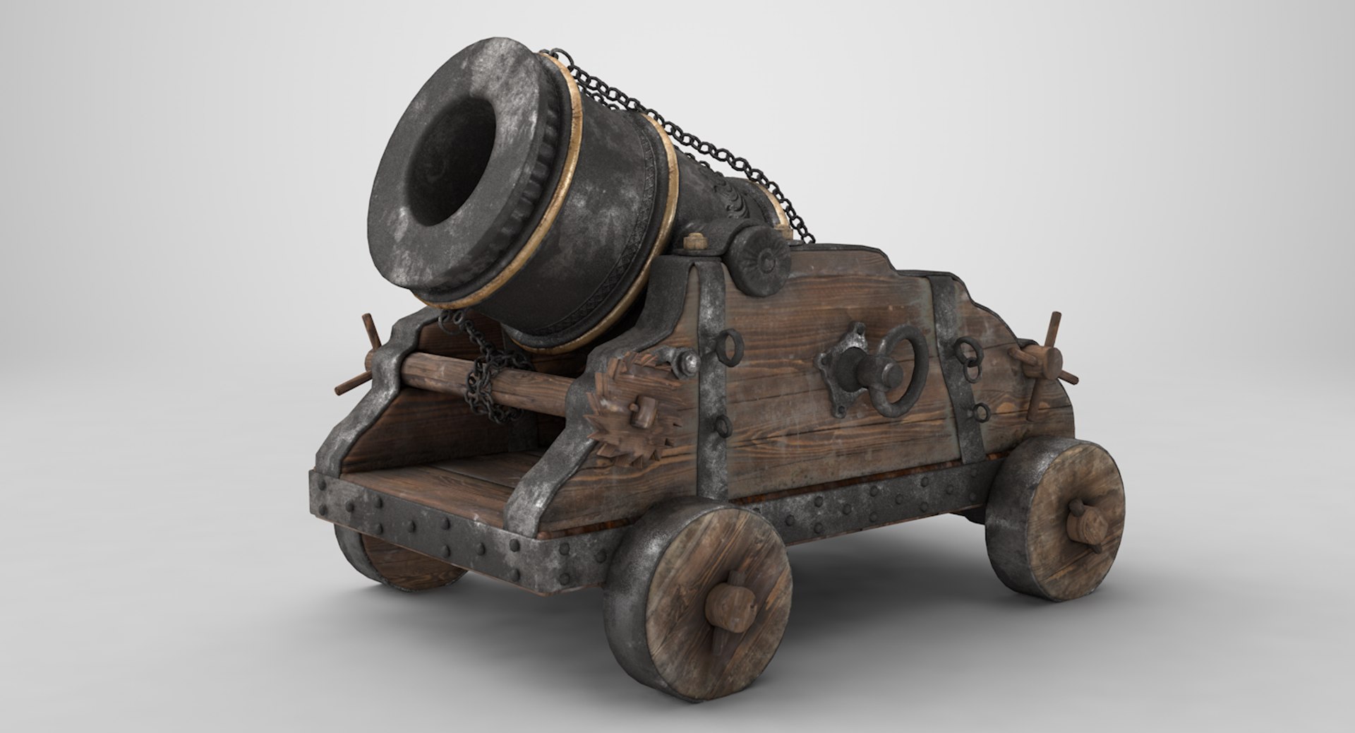 3d Model Old Cannon Mortar