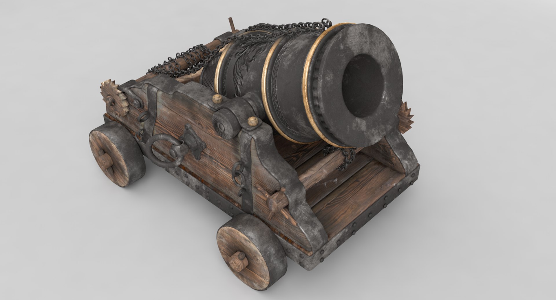 3d Model Old Cannon Mortar