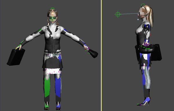 lady woman female 3d model