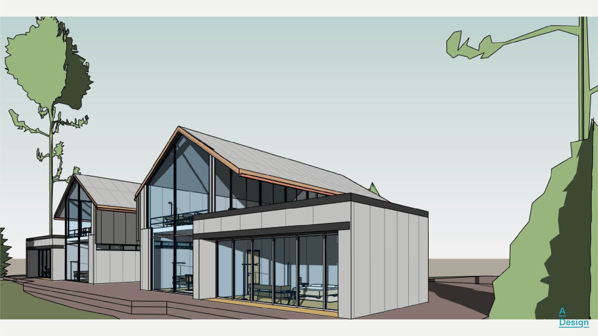 Twin Houses - Revit Model Model - TurboSquid 2017830