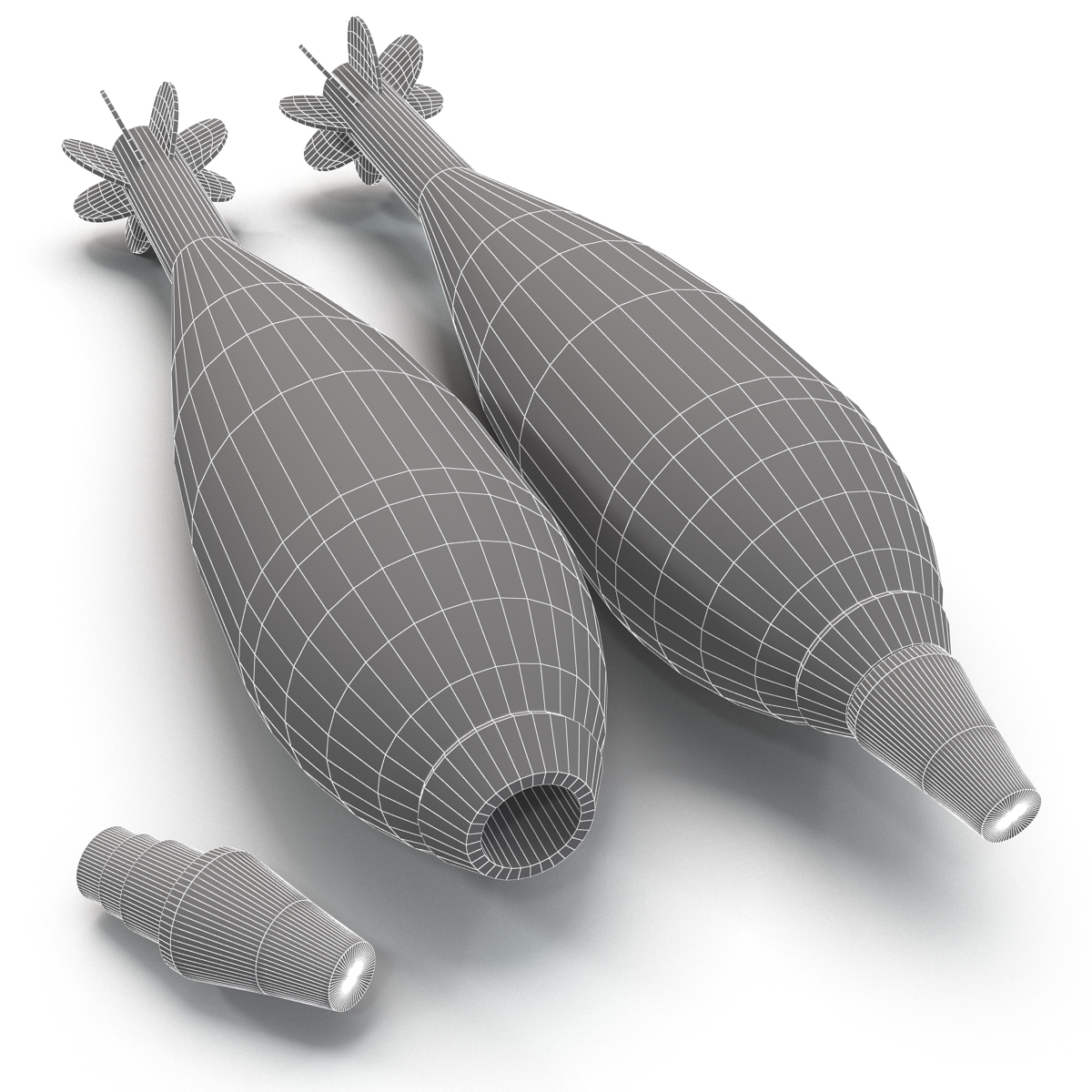 mortar shell 120mm 3d model