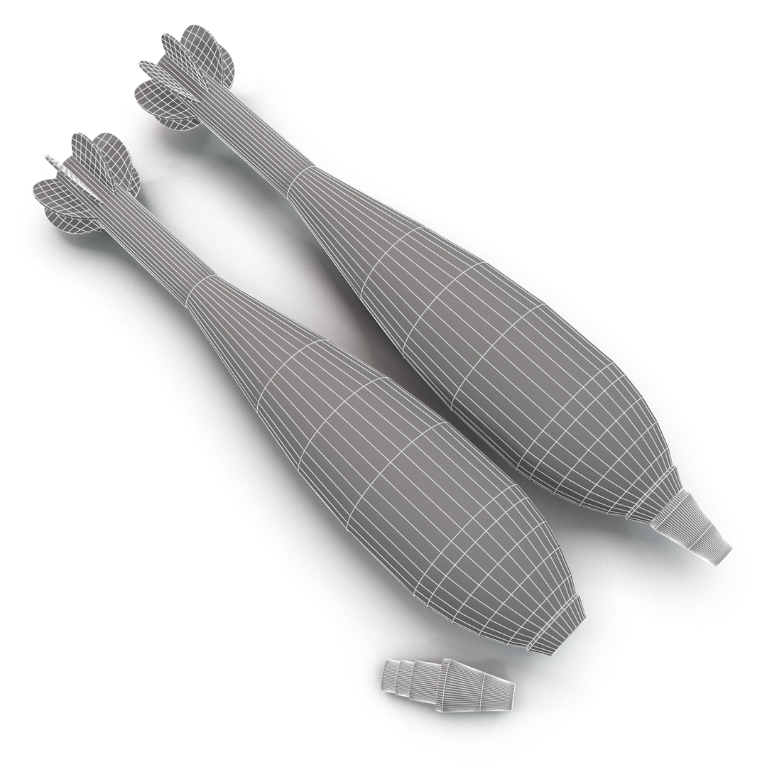 mortar shell 120mm 3d model