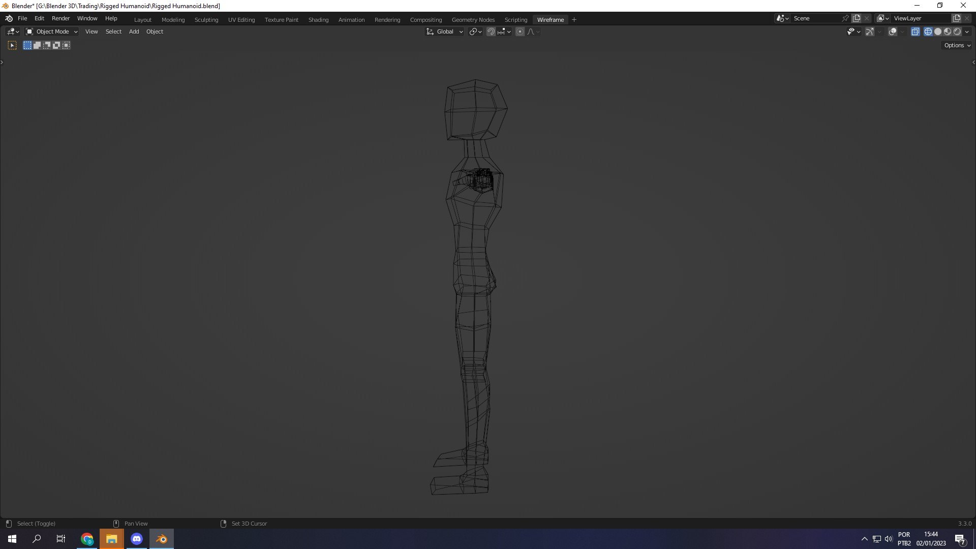 Thin Humanoid Rigged 3D Model - TurboSquid 2008403
