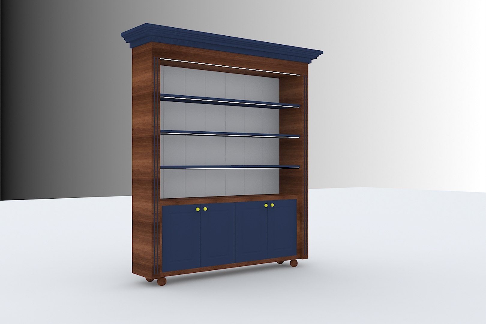 Bookcase model - TurboSquid 1621985