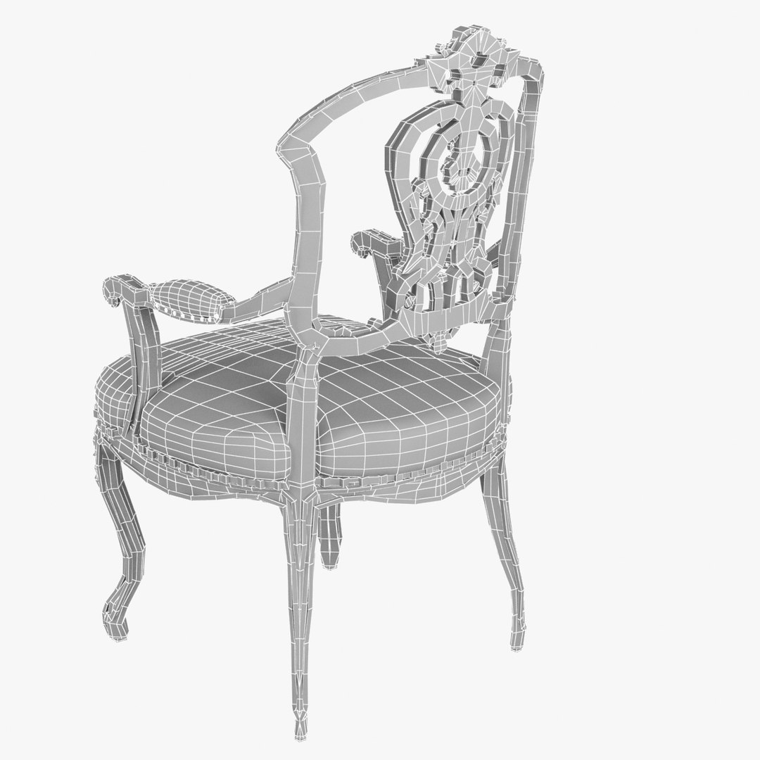 3d arm chair