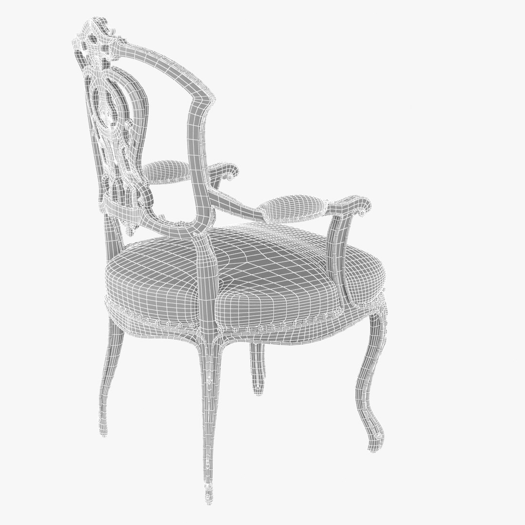 3d arm chair