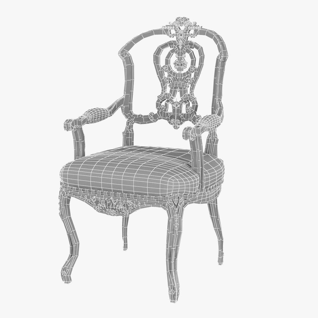 3d arm chair