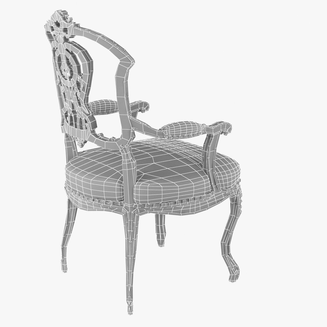 3d arm chair