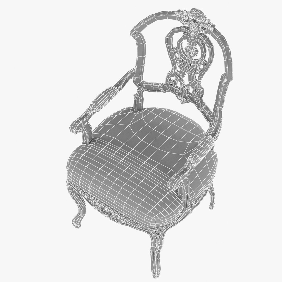 3d arm chair