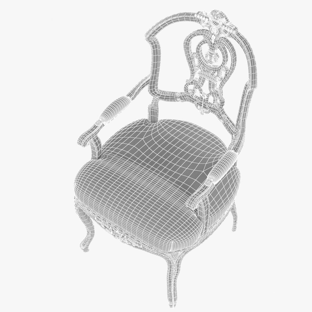3d arm chair