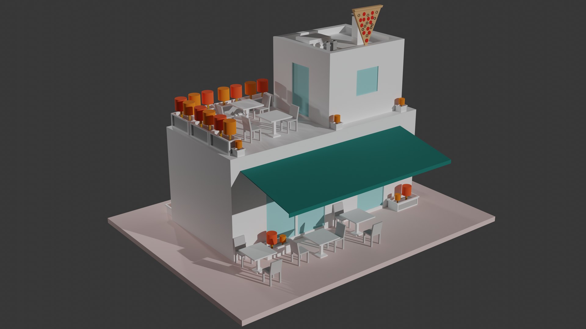 Low Poly Coffee and Pizza Shop 3D model - TurboSquid 1794992