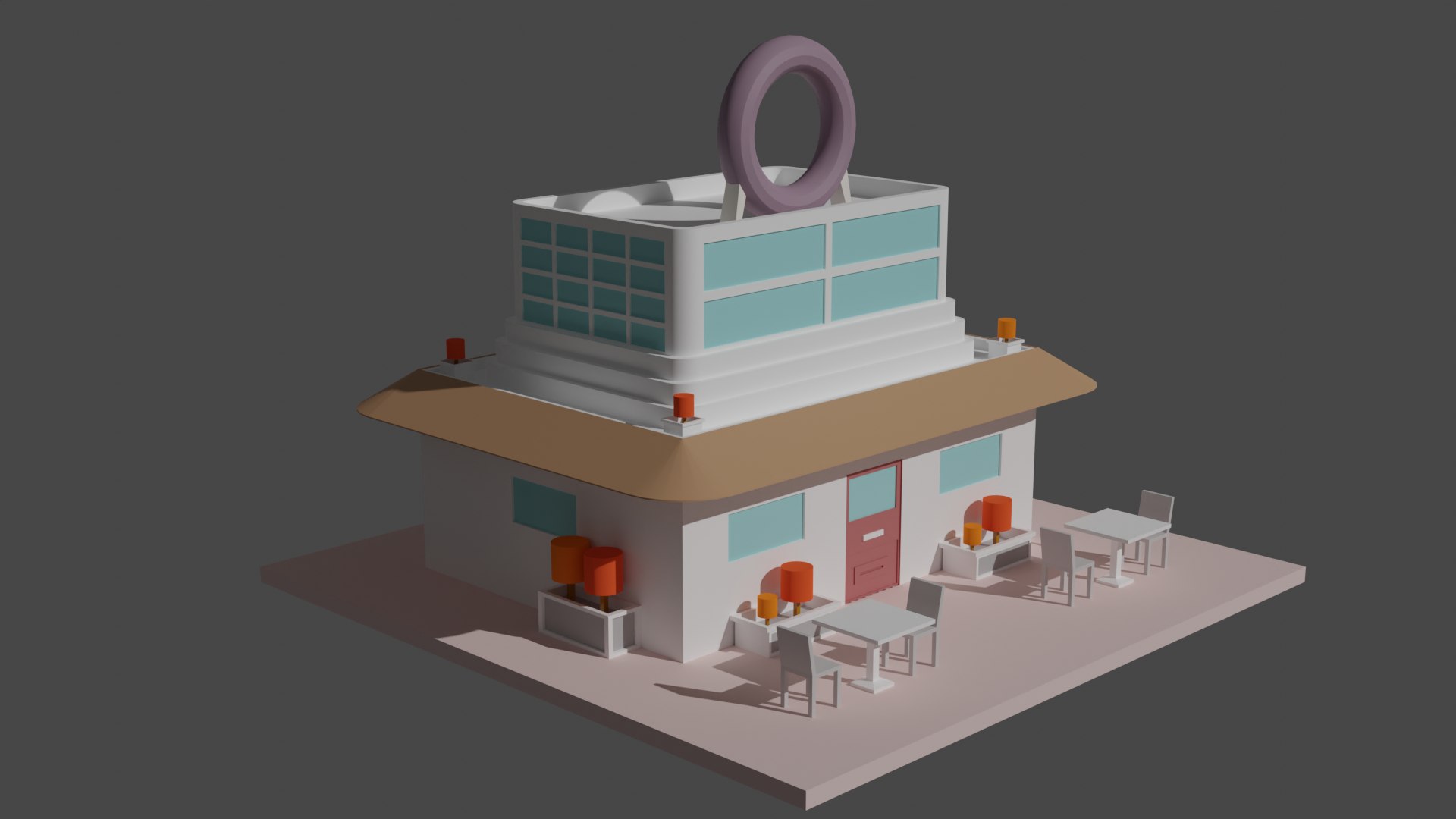 Low Poly Coffee and Pizza Shop 3D model - TurboSquid 1794992