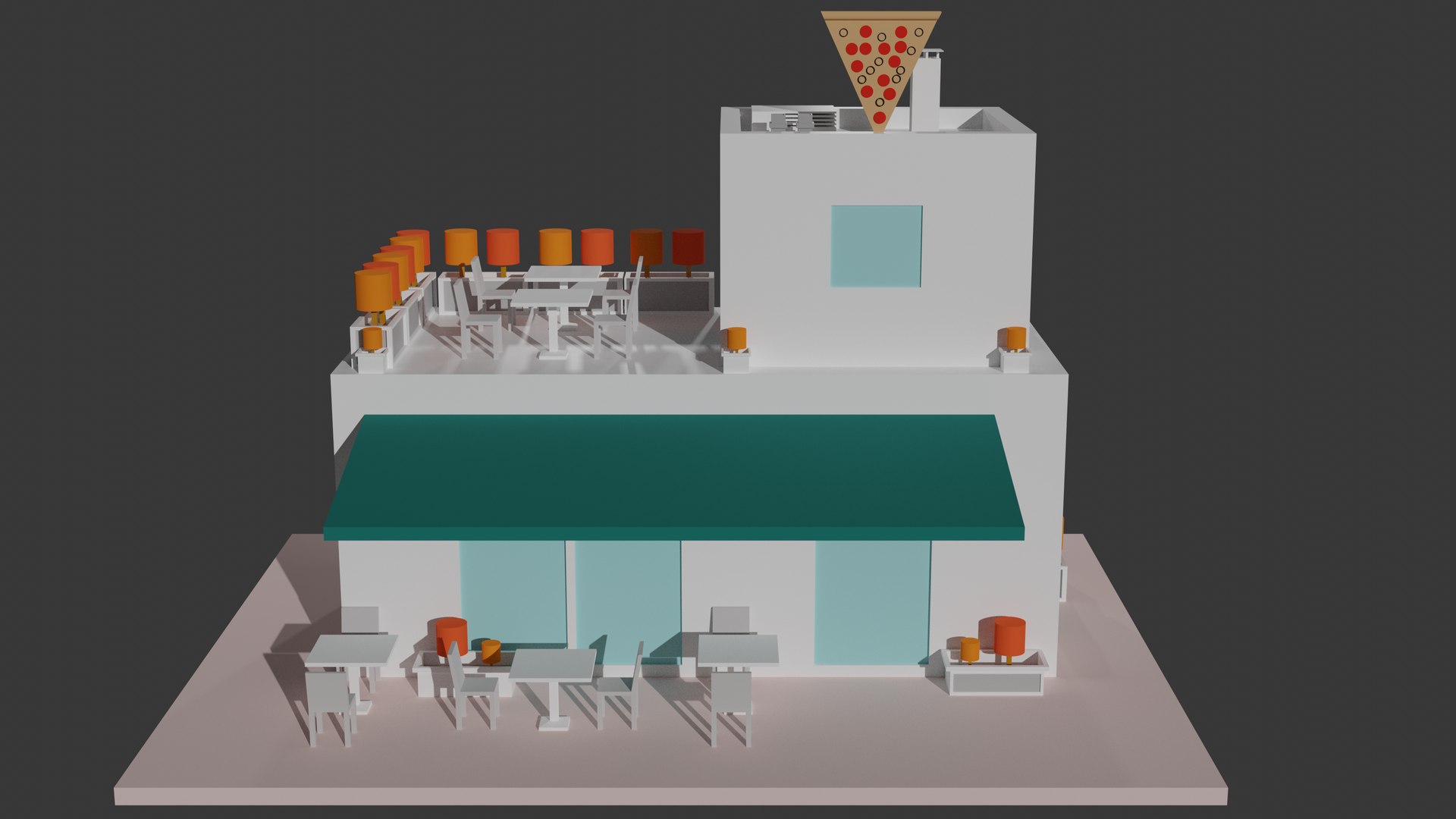 Low Poly Coffee and Pizza Shop 3D model - TurboSquid 1794992
