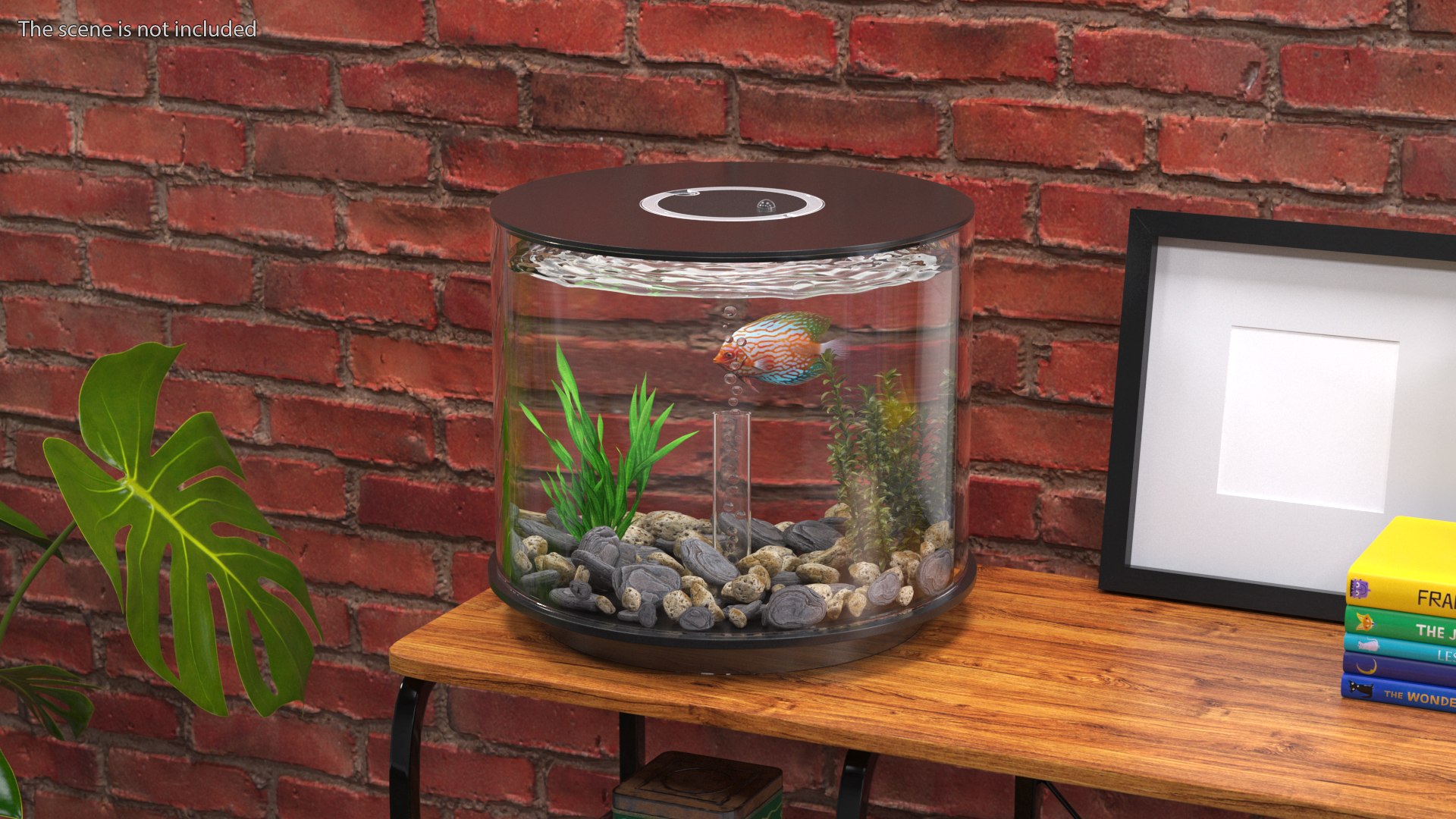 Black Cylinder Fish Tank 3D Model - TurboSquid 2133689