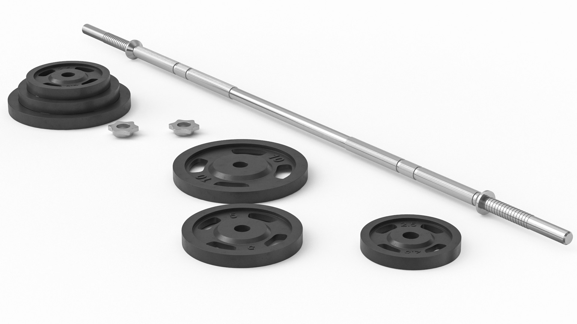 3D Barbell Model - TurboSquid 2088168