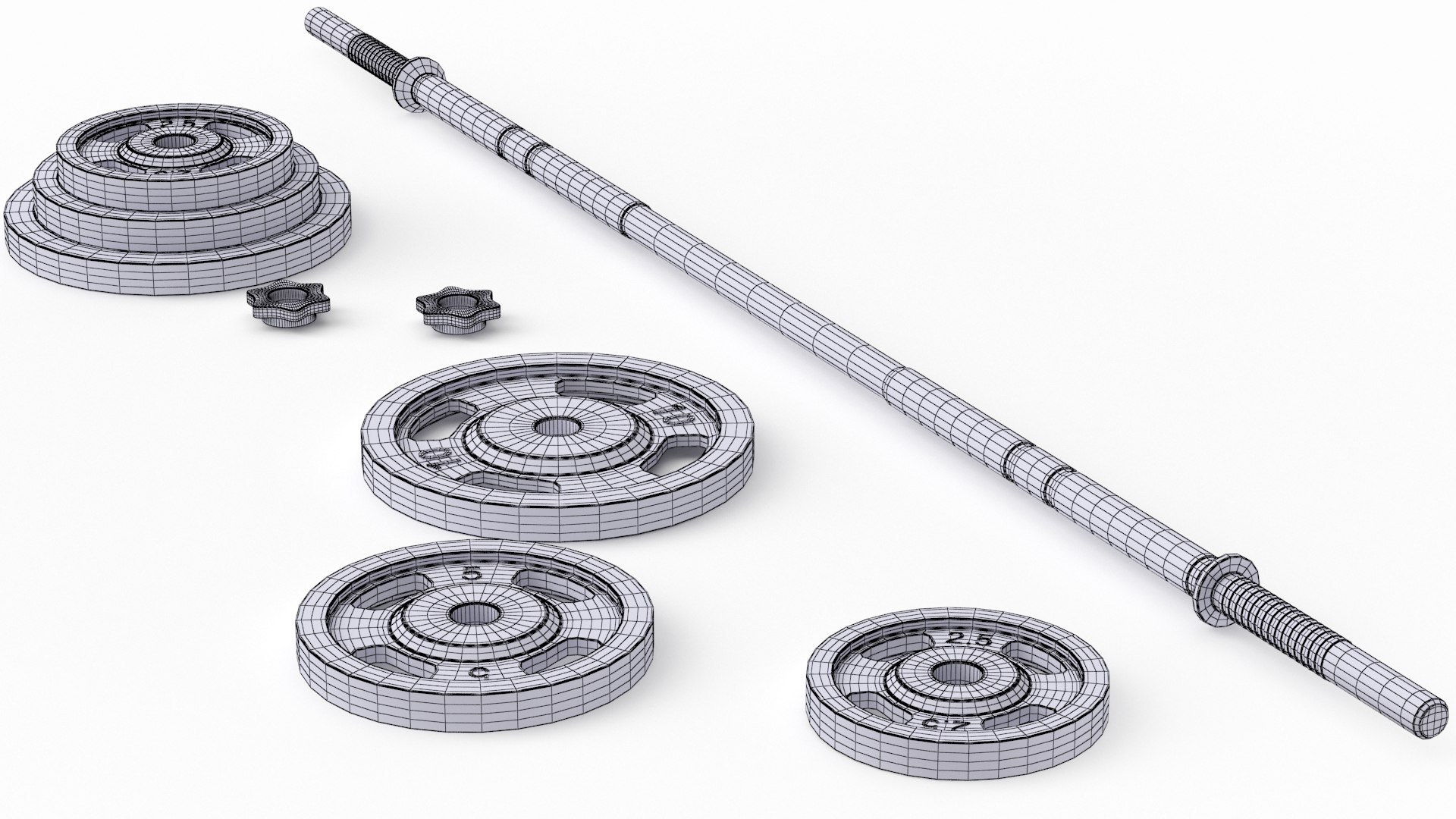 3D Barbell Model - TurboSquid 2088168