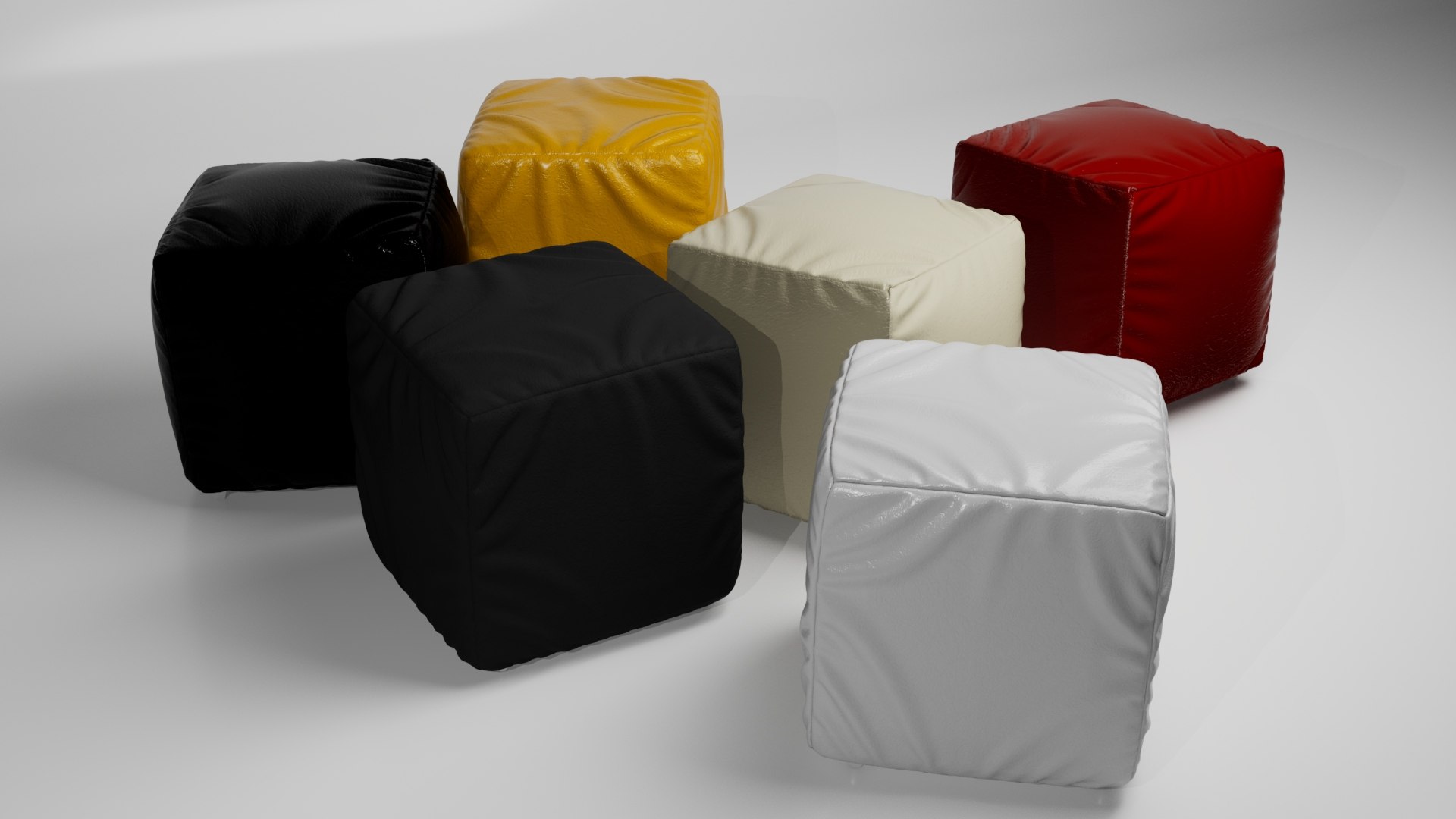 Puff Box Ottoman - Pack 3D Model - TurboSquid 2294848