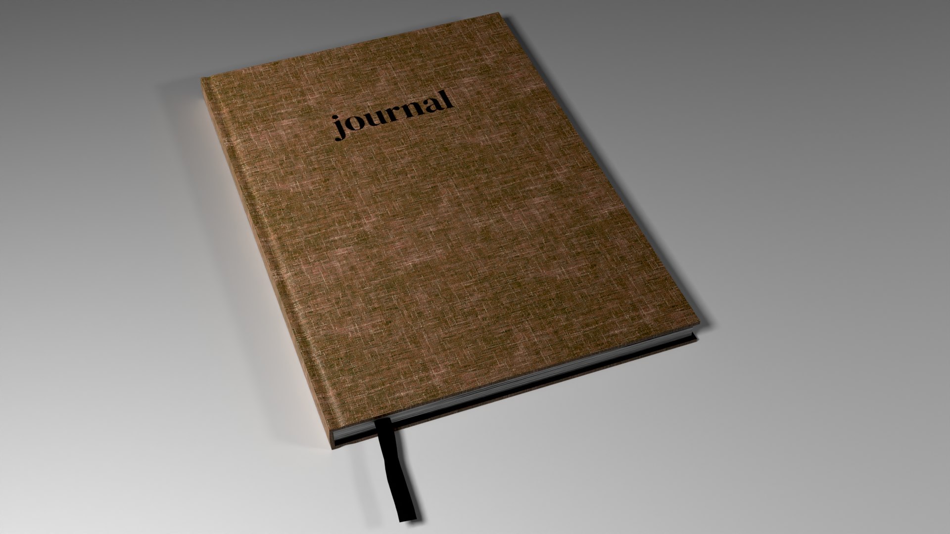 3D Journal 3D Model Closed Fabric Cover With Bookmark Notebook ...