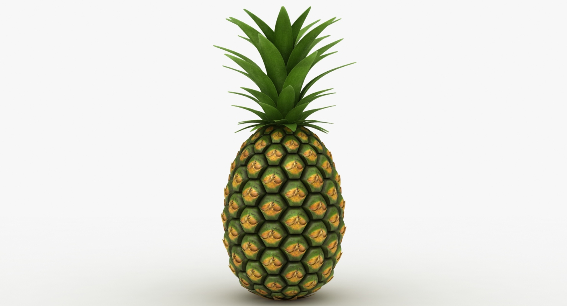 Realistic Pineapple Color 2 Model - TurboSquid 1262405