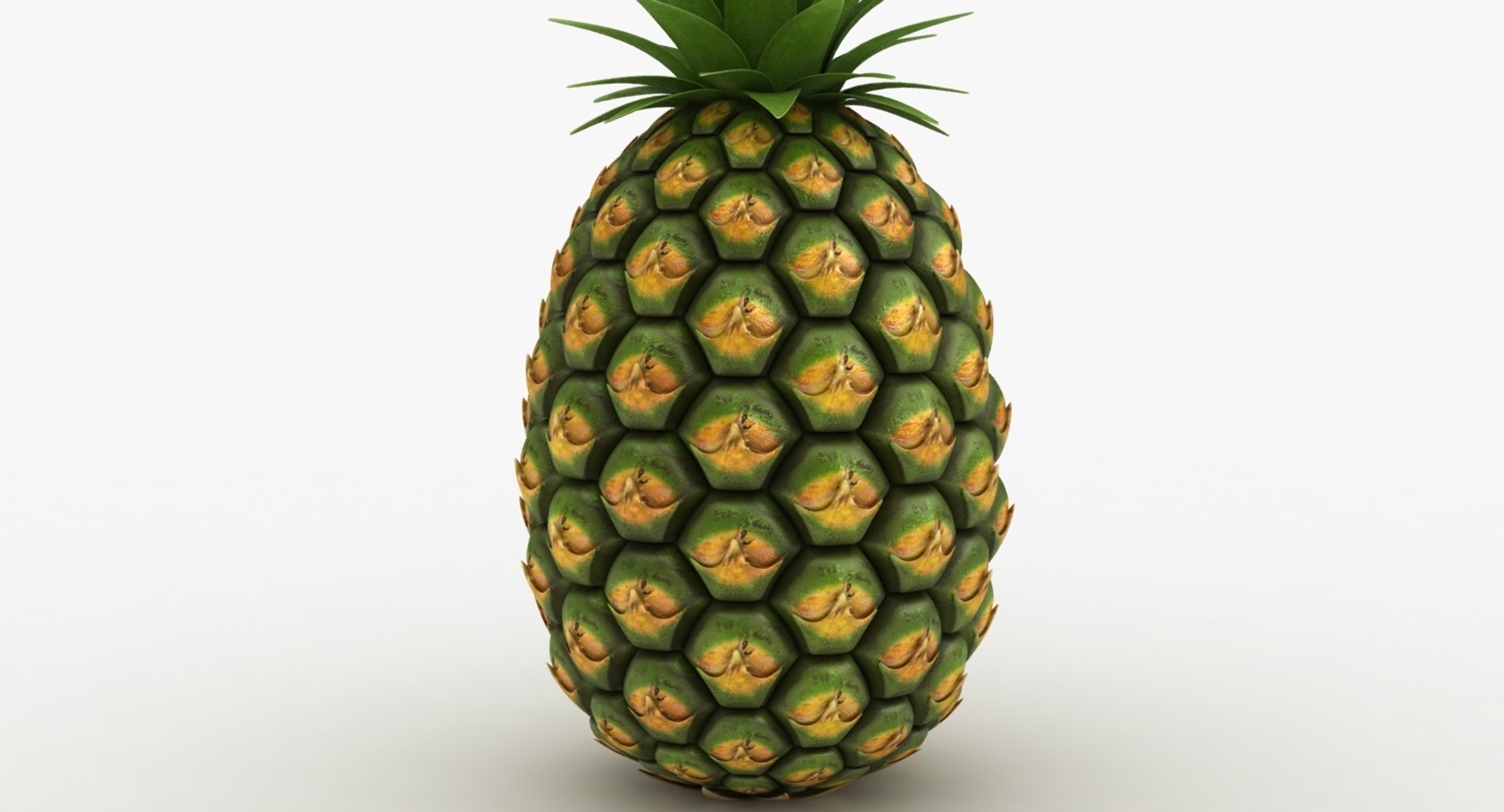 Realistic Pineapple Color 2 Model - TurboSquid 1262405