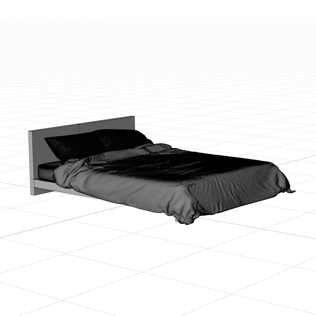 3D Simple Bed 200 Cm - TurboSquid 2170884
