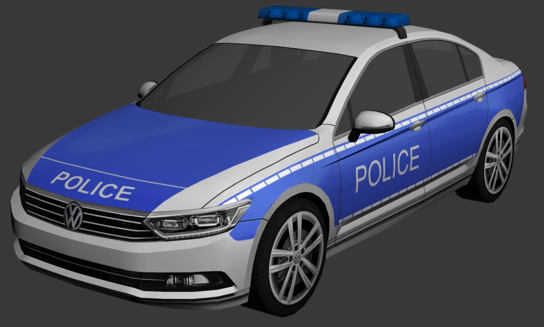 2015 Passat Police 3d Model