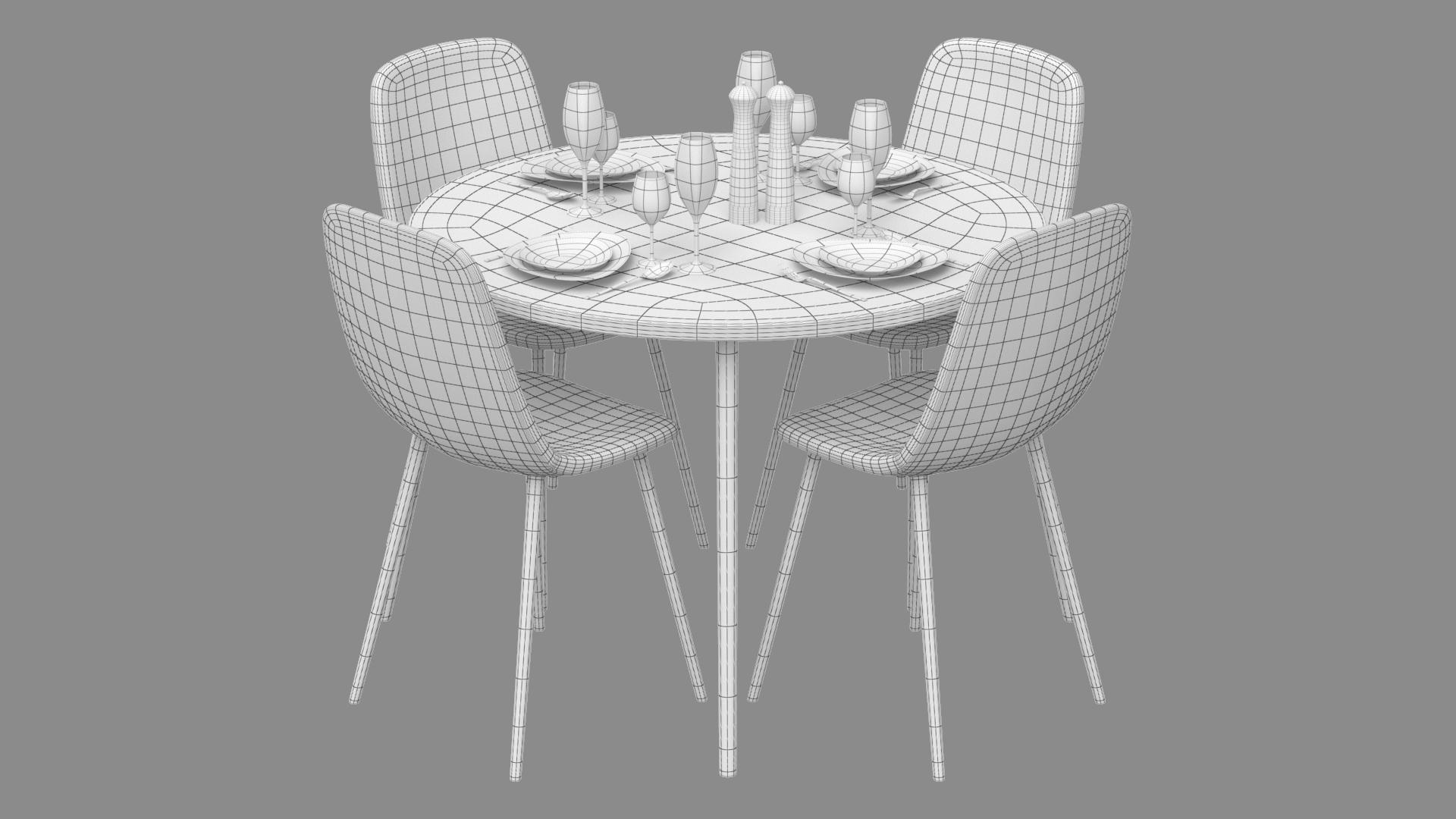 Restaurant table 3D model - TurboSquid 1597706