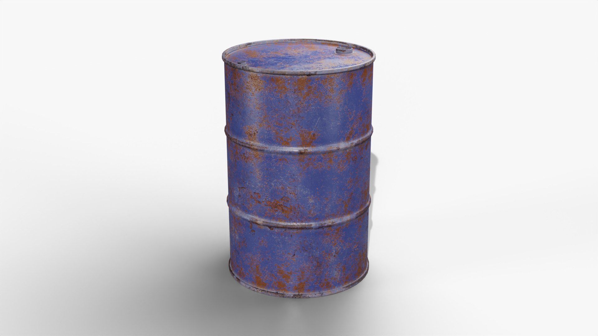 Steel Barrel - Blue - Rusted 3D Model - TurboSquid 2114729
