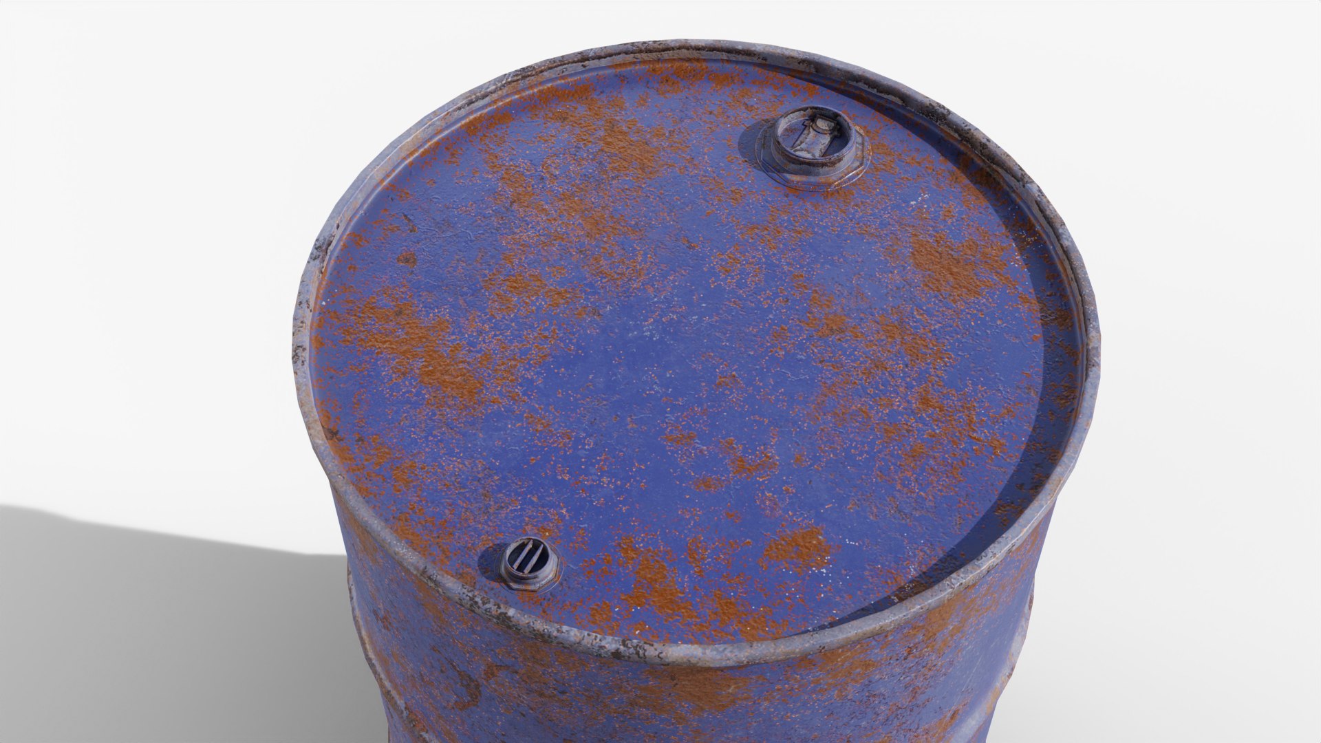 Steel Barrel - Blue - Rusted 3D Model - TurboSquid 2114729