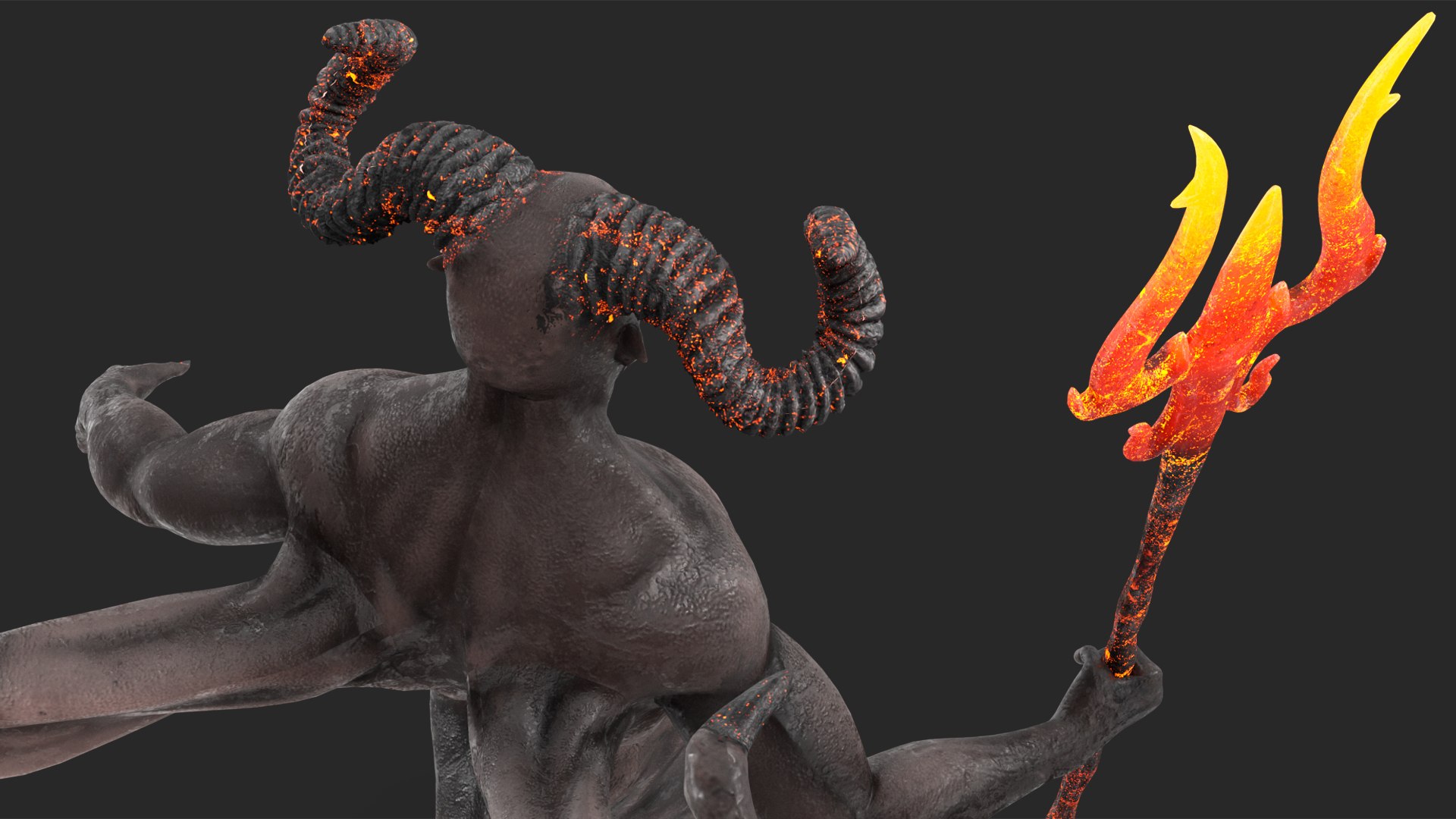 3D Devil Character with Trident Rigged model - TurboSquid 1941833