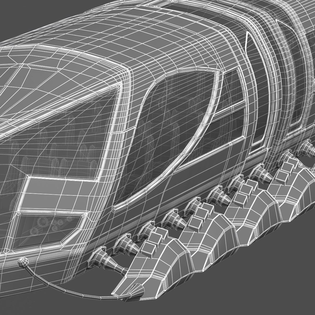 3d Model Futuristic Train