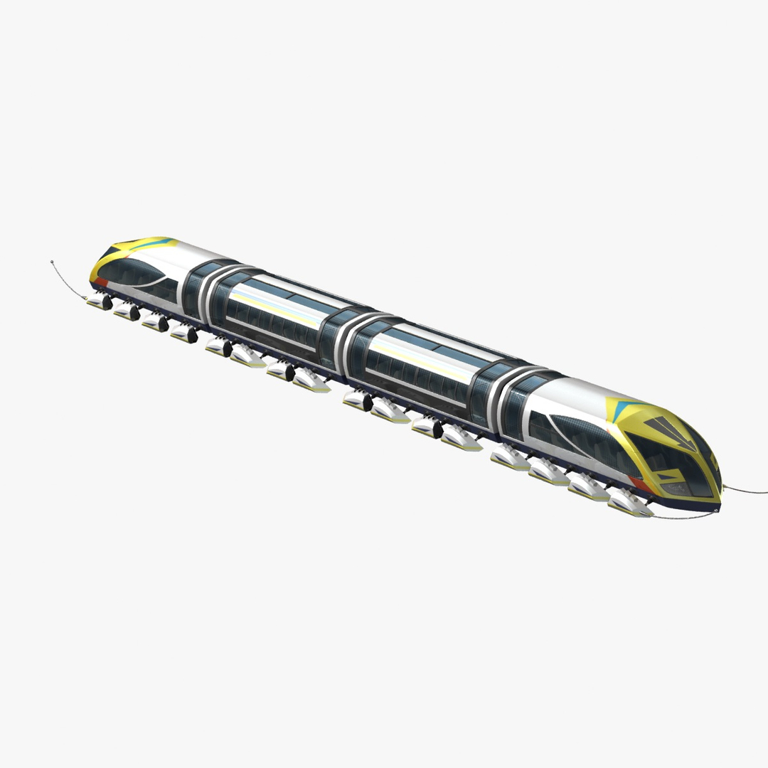 3d Model Futuristic Train