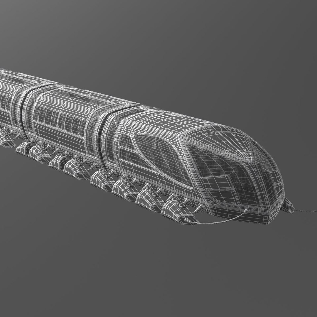 3d Model Futuristic Train