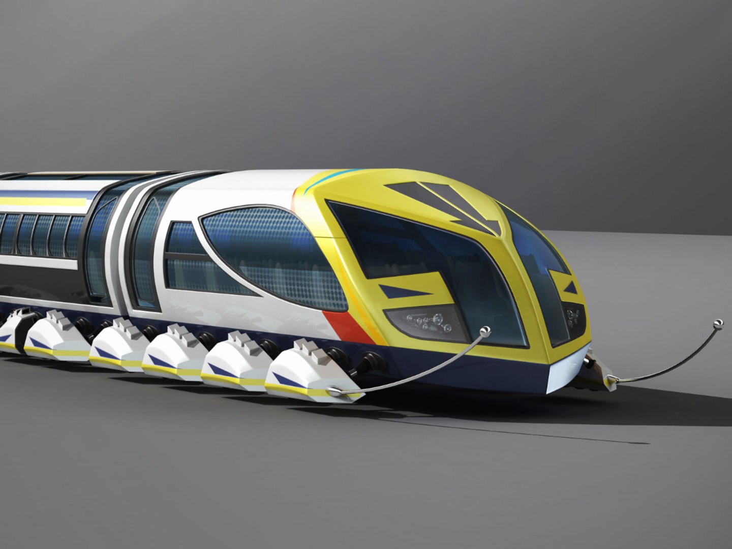 3d Model Futuristic Train